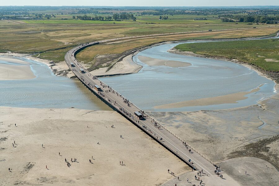 Footbridge to Mont-Saint-Michel