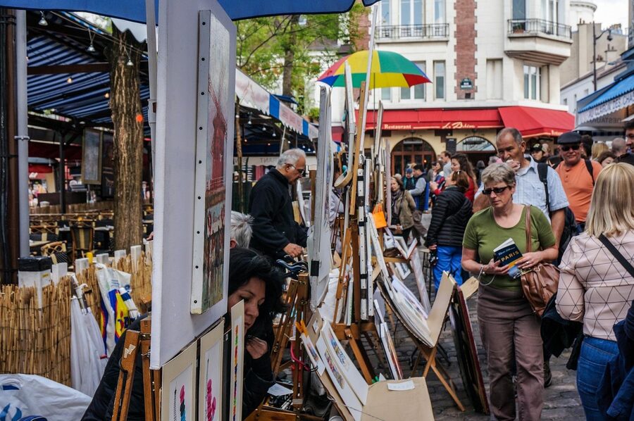 Painters in Place du Tertre Montmartre Paris