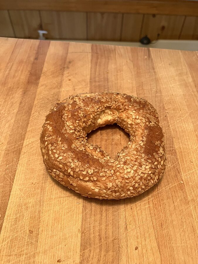 Fresh Montreal bagel from Fairmount Bagels