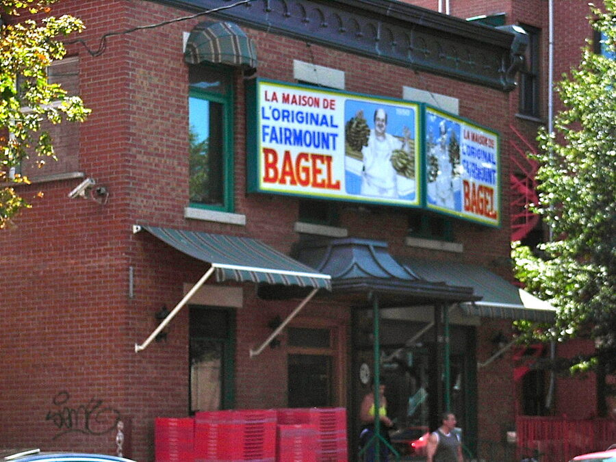 Fairmount Bagel storefront in Mile End Montreal
