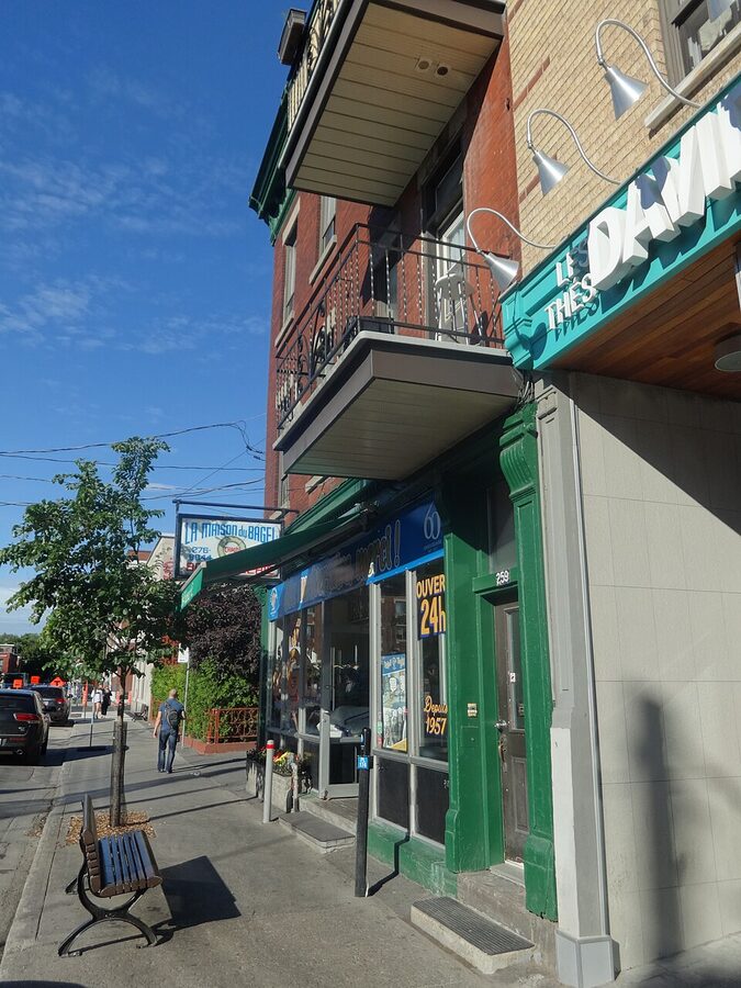 Inside St-Viateur Bagel bakery in Mile End Montreal