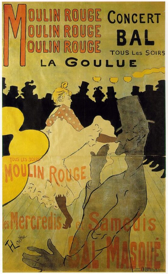 Moulin Rouge La Goulue poster by Toulouse-Lautrec 1891