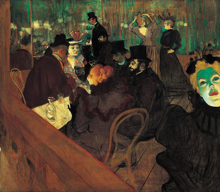 At the Moulin Rouge painting by Henri de Toulouse-Lautrec 1895