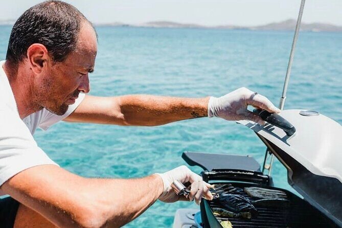 Mykonos: Private Catamaran CruiseHotel Pickup, BBQ & Drinks - The Food and Drinks