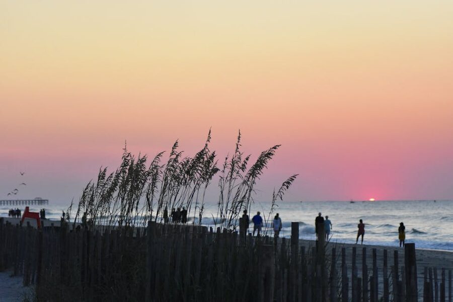 Myrtle Beach sunset over the pier