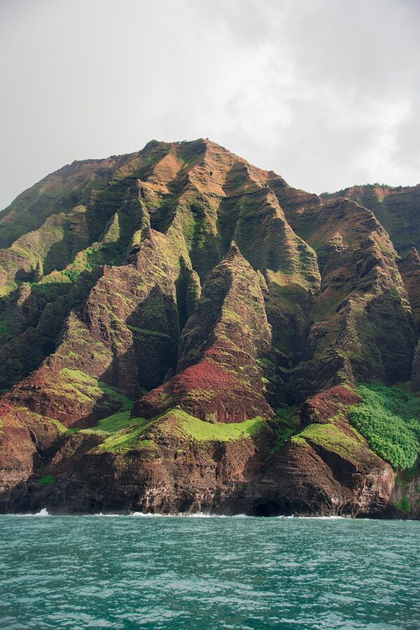 Na Pali Coast landscape in Kauai Hawaii