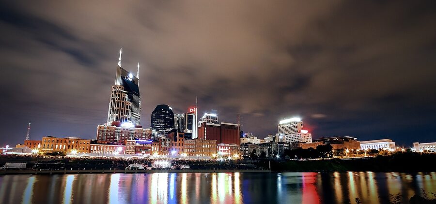 Nashville downtown cityscape panorama