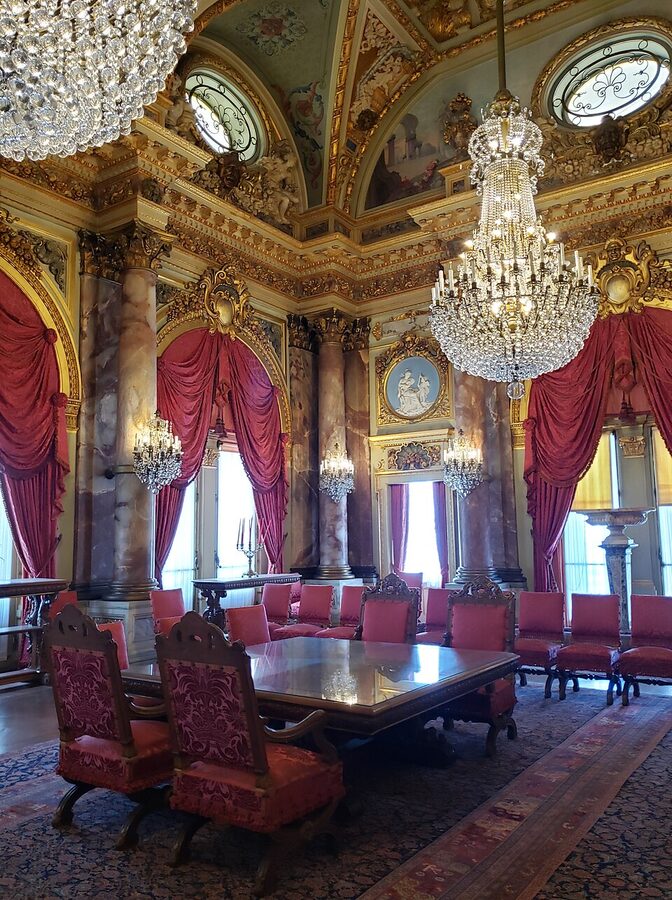 The Breakers dining room interior Newport