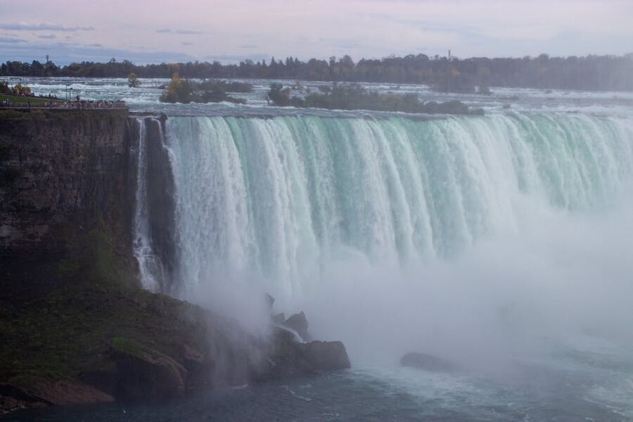Niagara Falls Horseshoe Falls with mist from the Canadian side