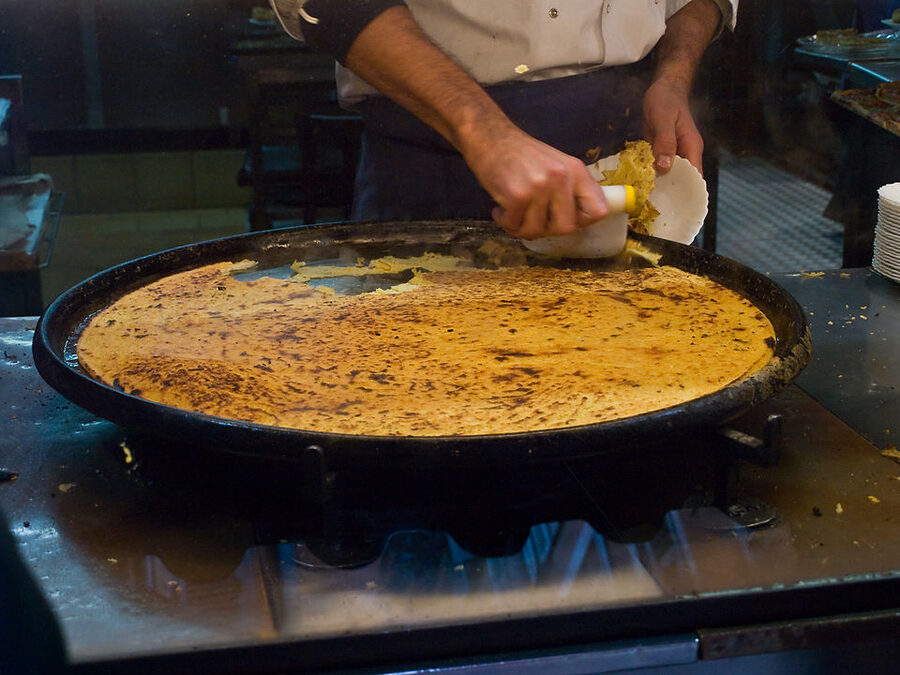 Socca Nice chickpea pancake plate
