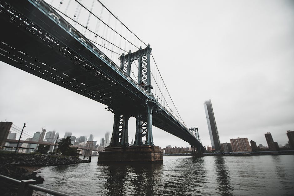 Manhattan Bridge with NYC skyline