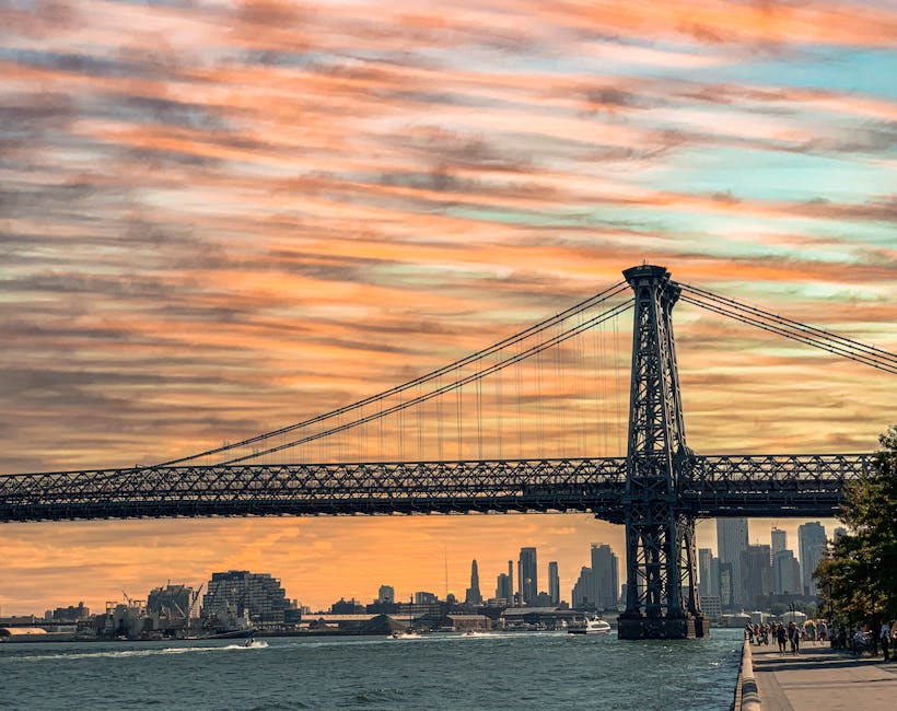Williamsburg Bridge with Manhattan skyline