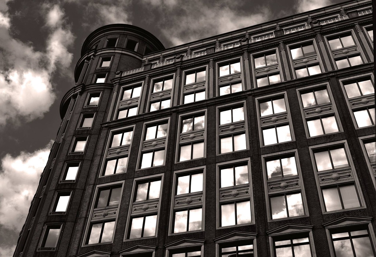 View of Manhattan west side and Hudson River from elevated perspective