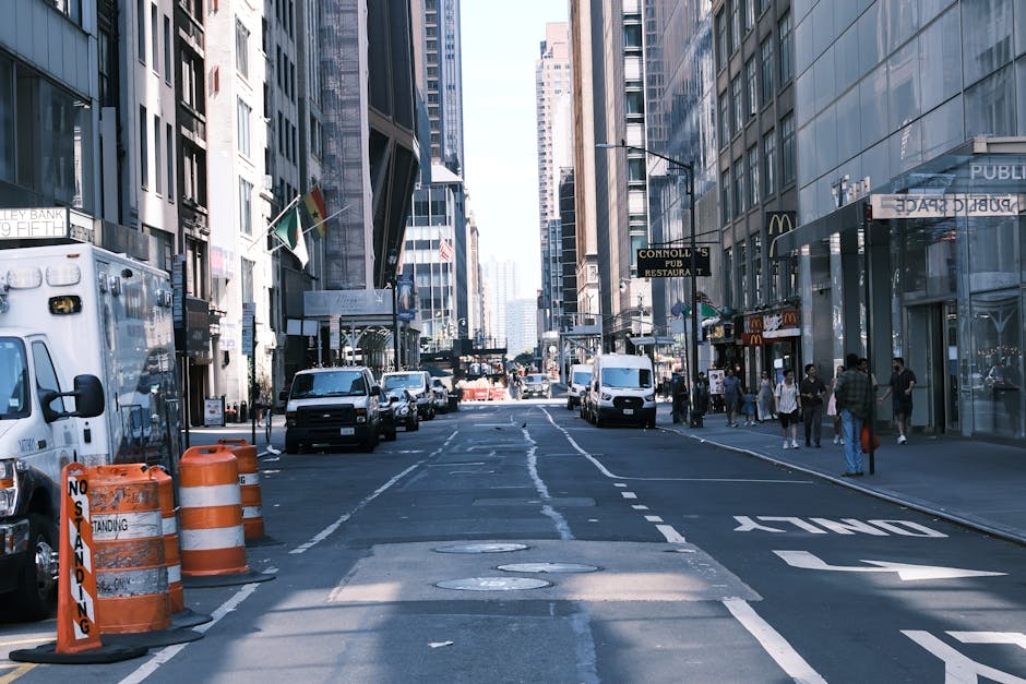 New York City buildings and street view