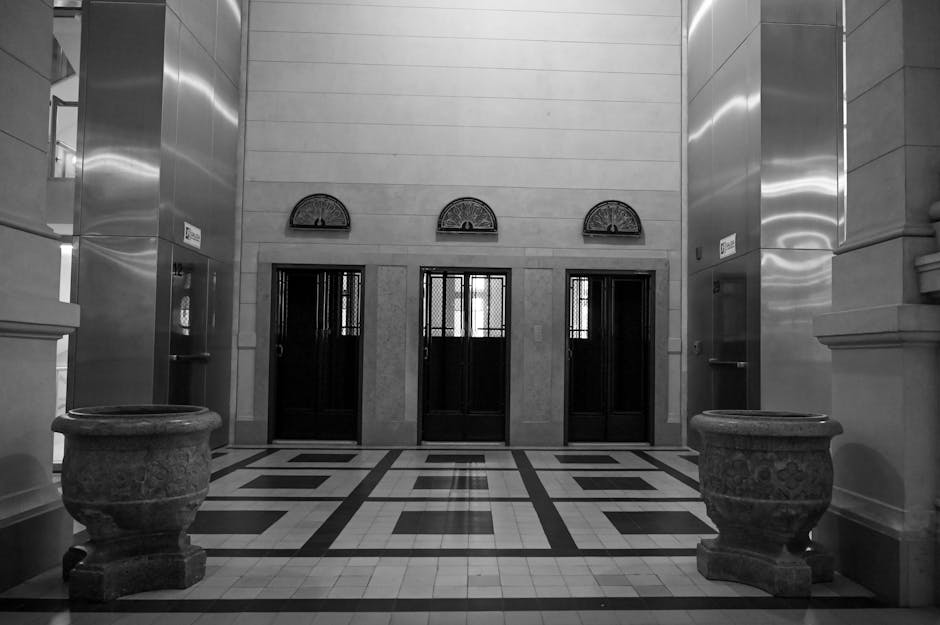 Art Deco elevator geometric patterns