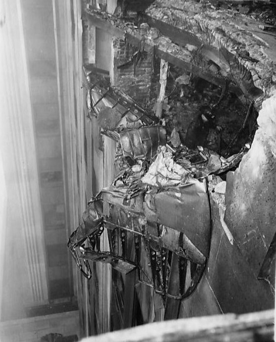 B-25 bomber crash aftermath Empire State Building 1945