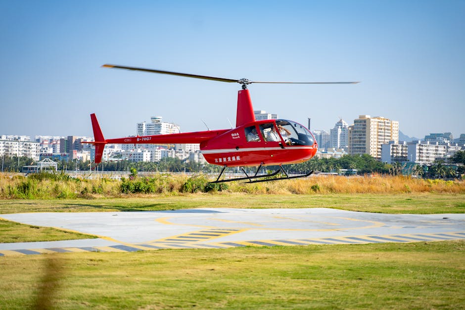 Helicopter over NYC skyline