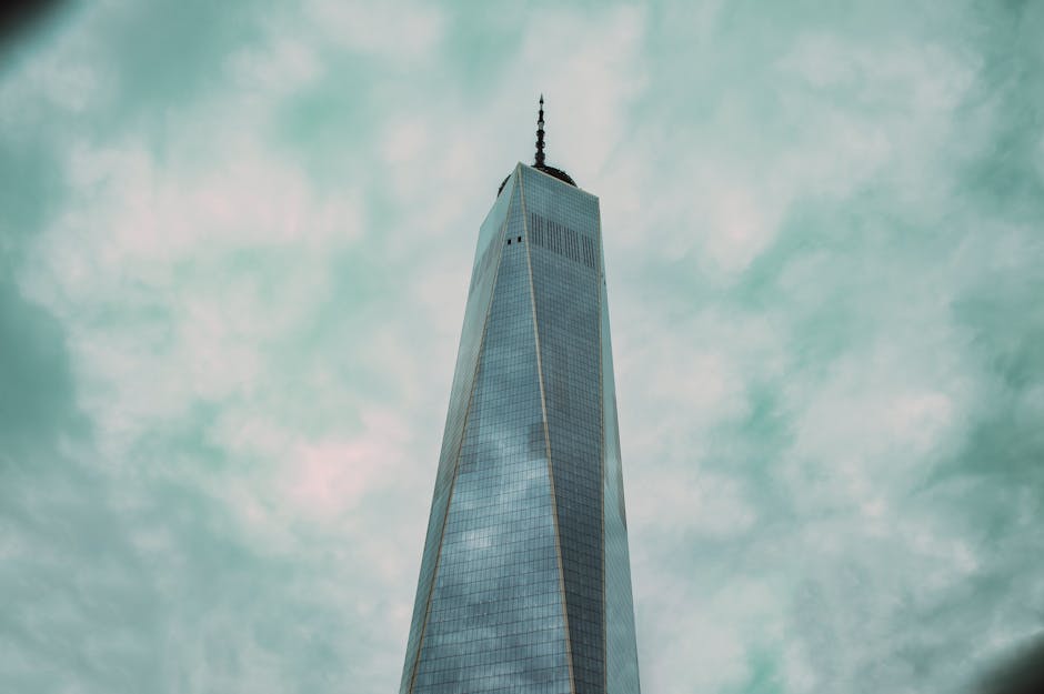 One World Trade Center dramatic dark sky