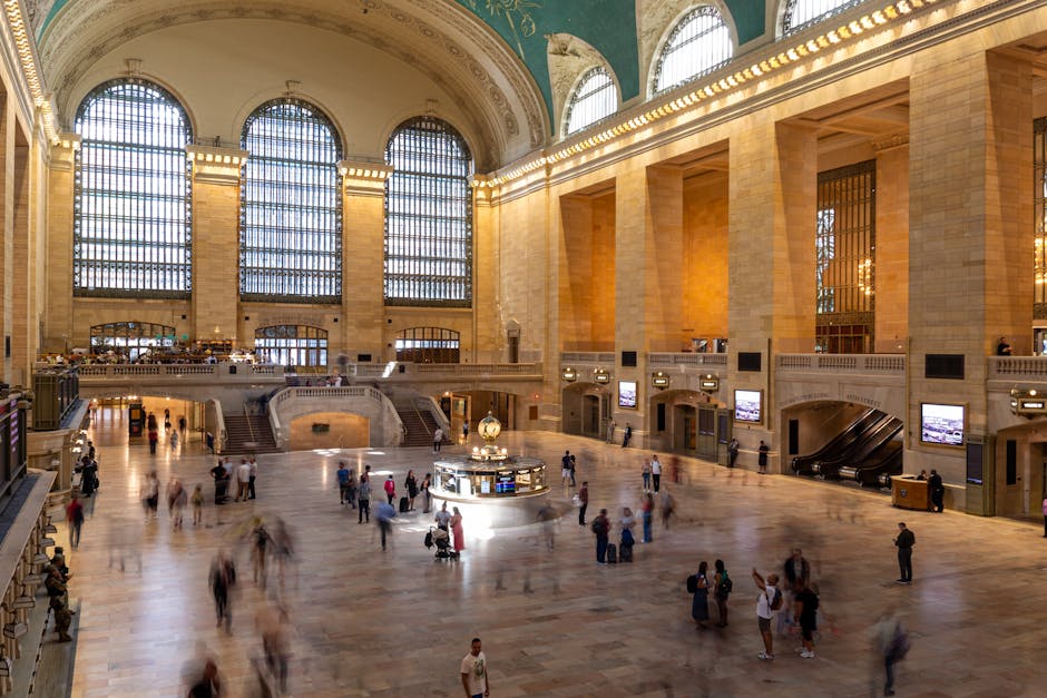 Grand Central Terminal interior with crowd