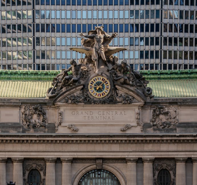 Grand Central Terminal facade with clock