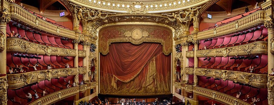 Panorama of the auditorium at Palais Garnier Paris