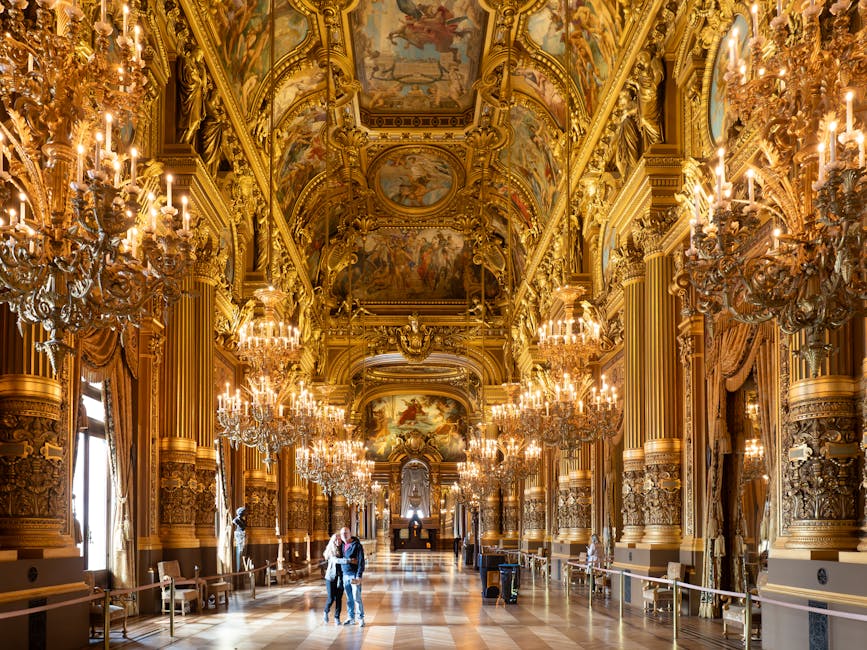 Opulent golden interior of Palais Garnier