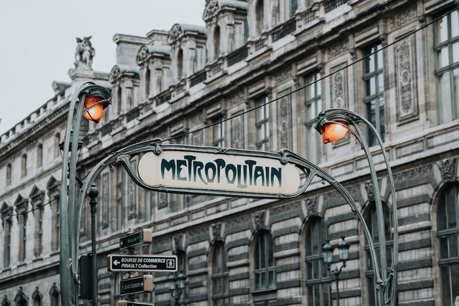 Paris Metro Concorde station Art Nouveau entrance