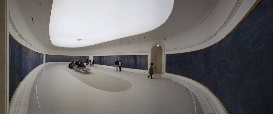 Panorama interior of one oval room at the Musée de l'Orangerie