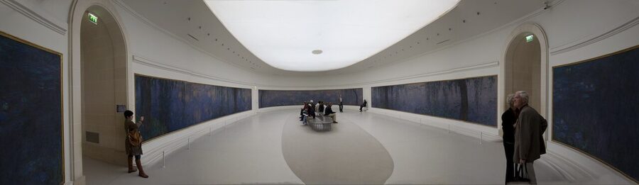 Panorama of the second oval room at Musée de l'Orangerie