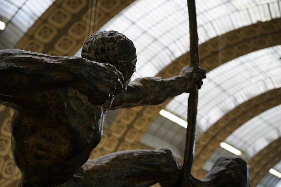 Bourdelle sculpture in a Musee d'Orsay gallery