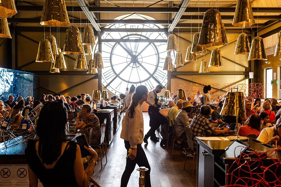 Cafe Campana on the 5th floor of the Musee d'Orsay Paris