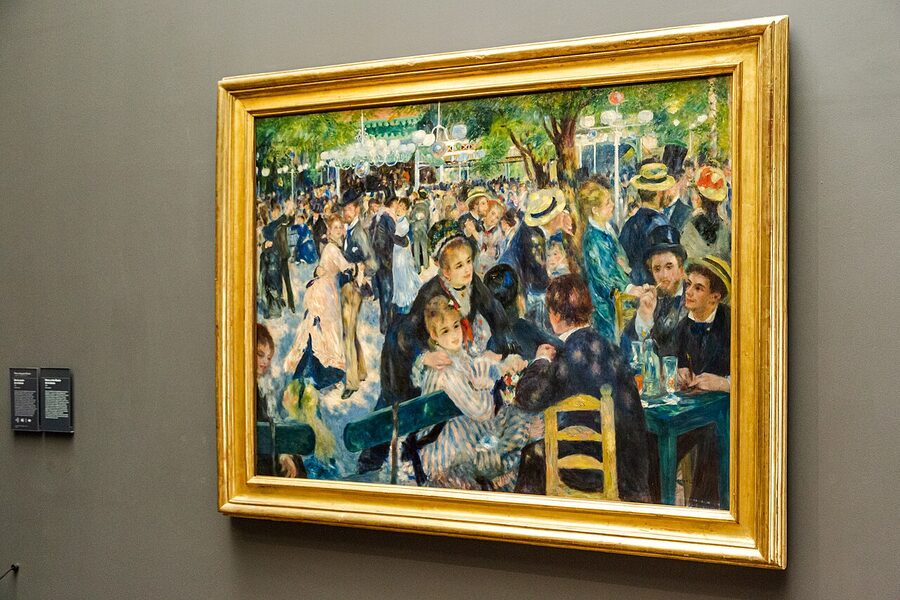 Renoir Bal du moulin de la Galette on display at the Musee d'Orsay