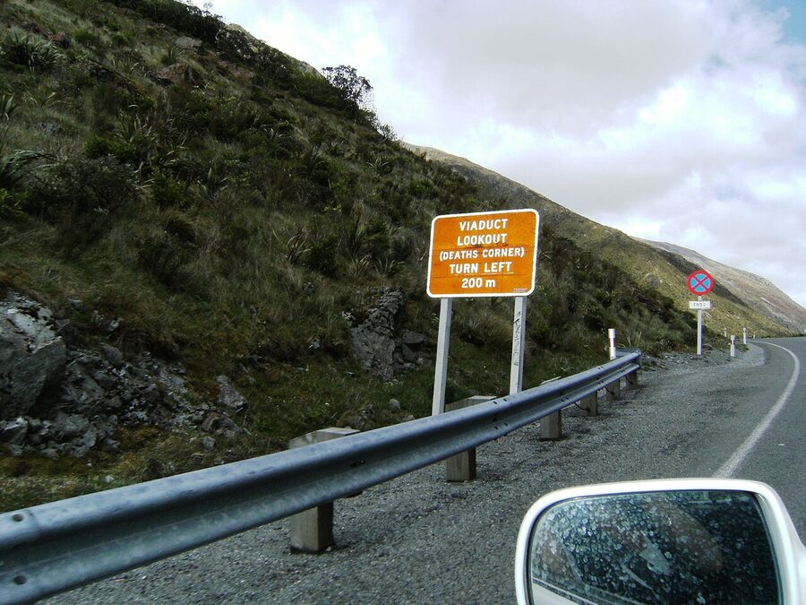 Otira Gorge Viaduct lookout on State Highway 73 in the Southern Alps