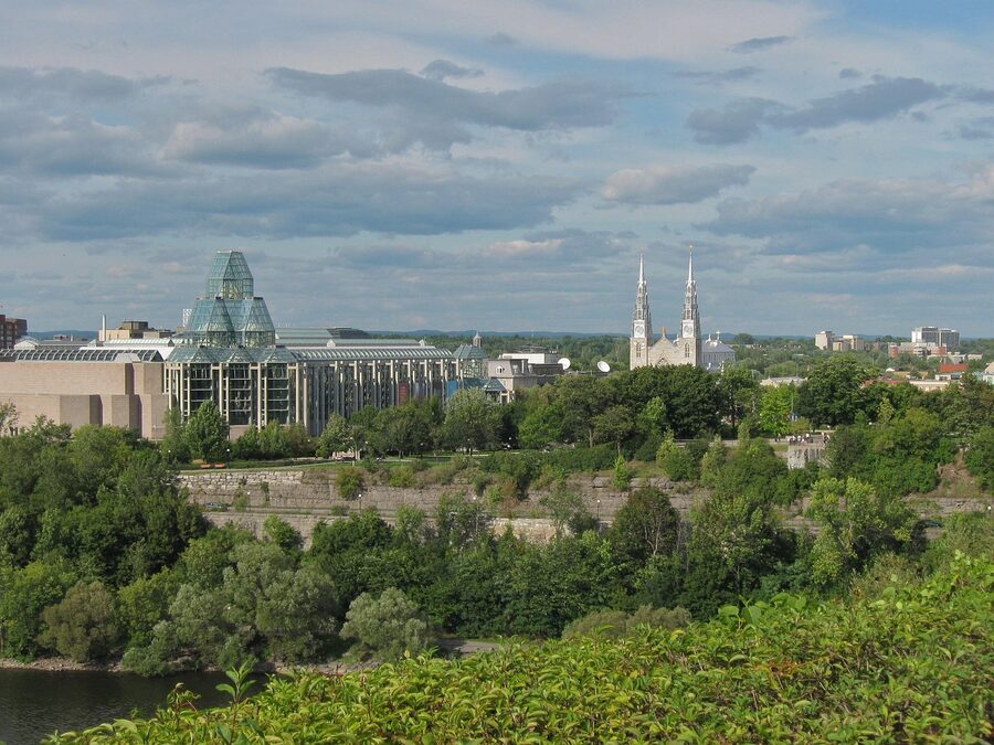 Parliament Hill with National Gallery Ottawa