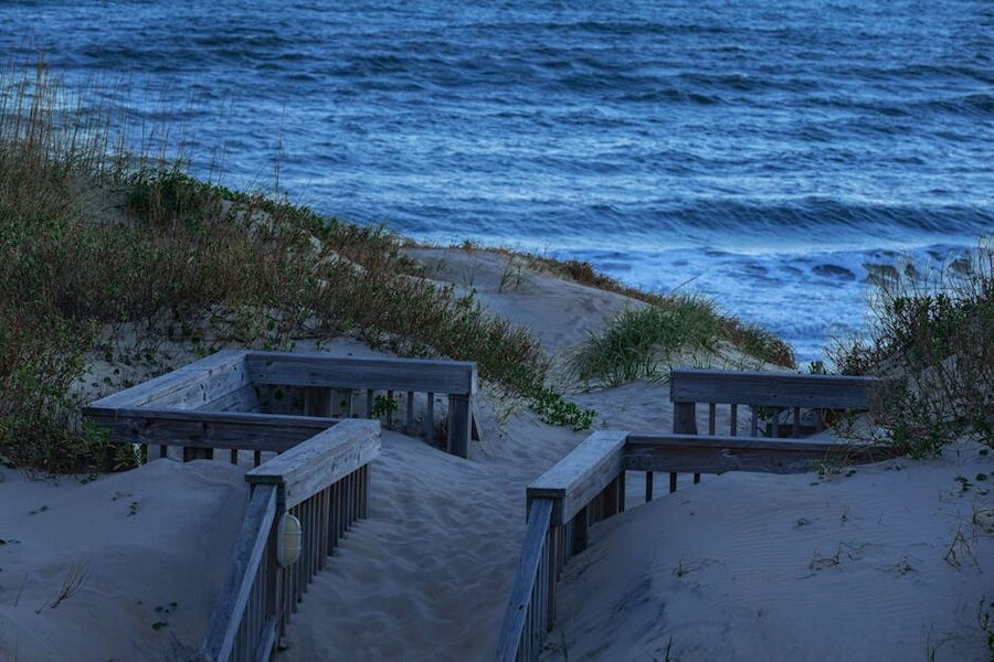 Sandy pathway leading to the beach at Nags Head, Outer Banks