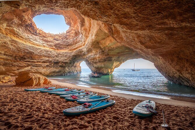 Paddleboarding adventure at Benagil caves - Discovering the Algarve Coast and Its Hidden Gems