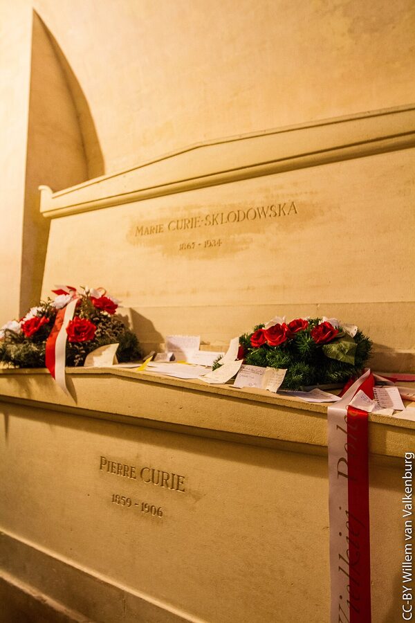 The tomb of Marie and Pierre Curie in the Panthéon Paris