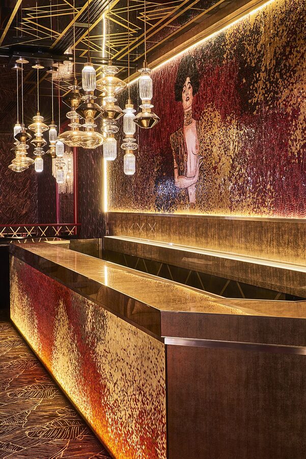 Paradis Latin bar interior with seating and lounge