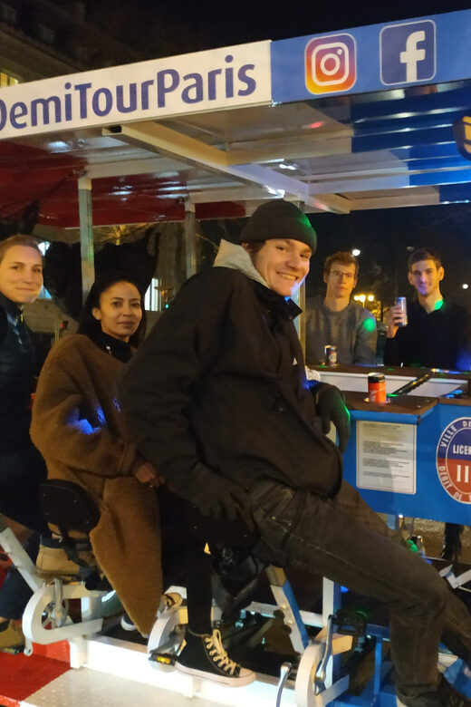 Paris: Beer Bike Bar With Drinks Included - The Itinerary Breakdown