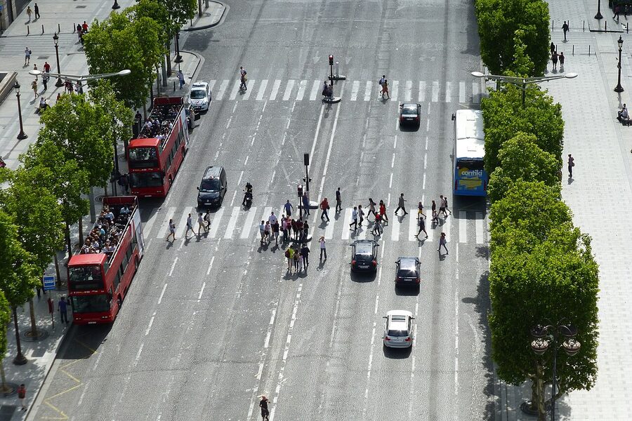 Champs-Elysees view from the Arc de Triomphe Paris