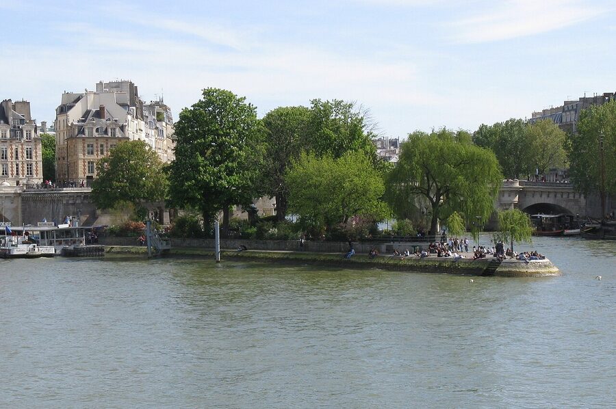 Square du Vert-Galant at the western tip of the Île de la Cité, Paris