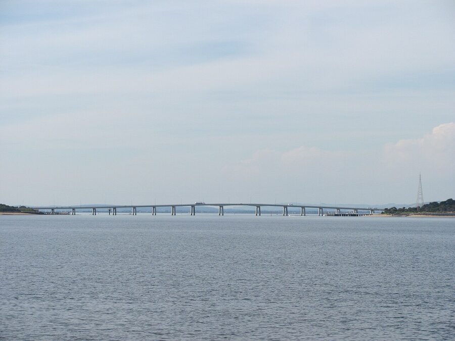 The bridge from San Remo to Phillip Island, viewed from Cape Woolamai