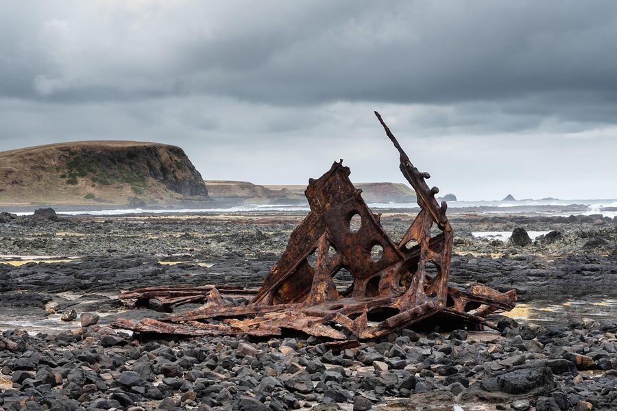 The SS Speke shipwreck at Kitty Miller Bay, Phillip Island