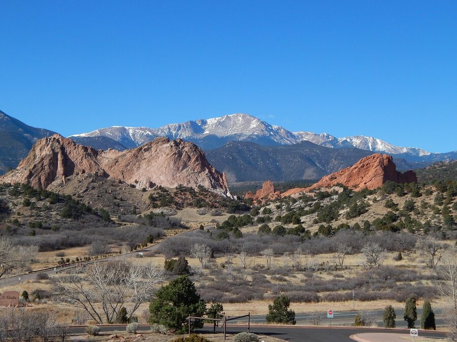 Pikes Peak in the Front Range of the Rocky Mountains Colorado