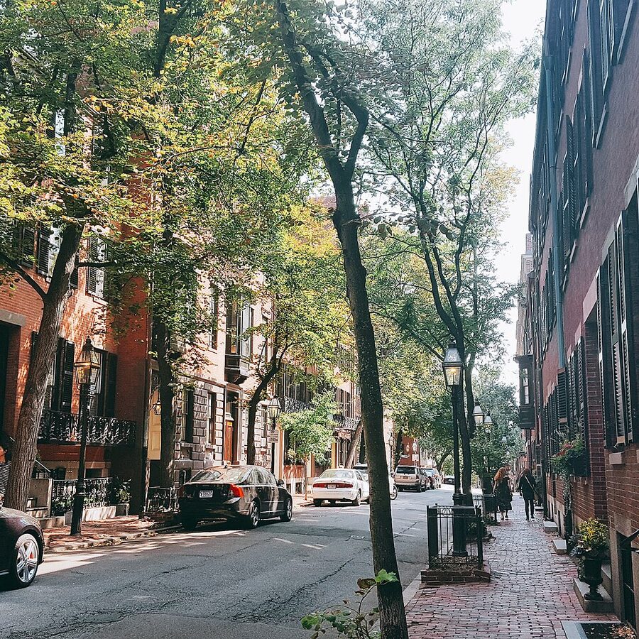 Pinckney Street in Beacon Hill Boston