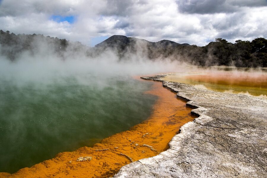 Champagne Pool volcanic landscape Wai-O-Tapu