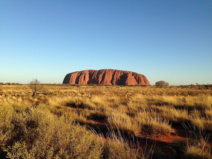 Uluru and Kata Tjuta National Park at sunset