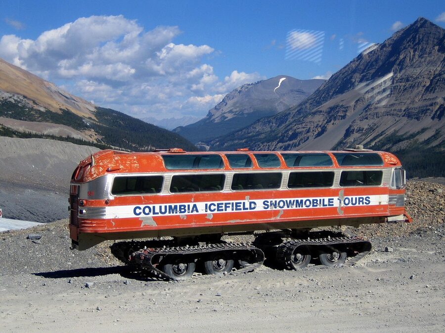 Ice Explorer bus on the Columbia Icefield