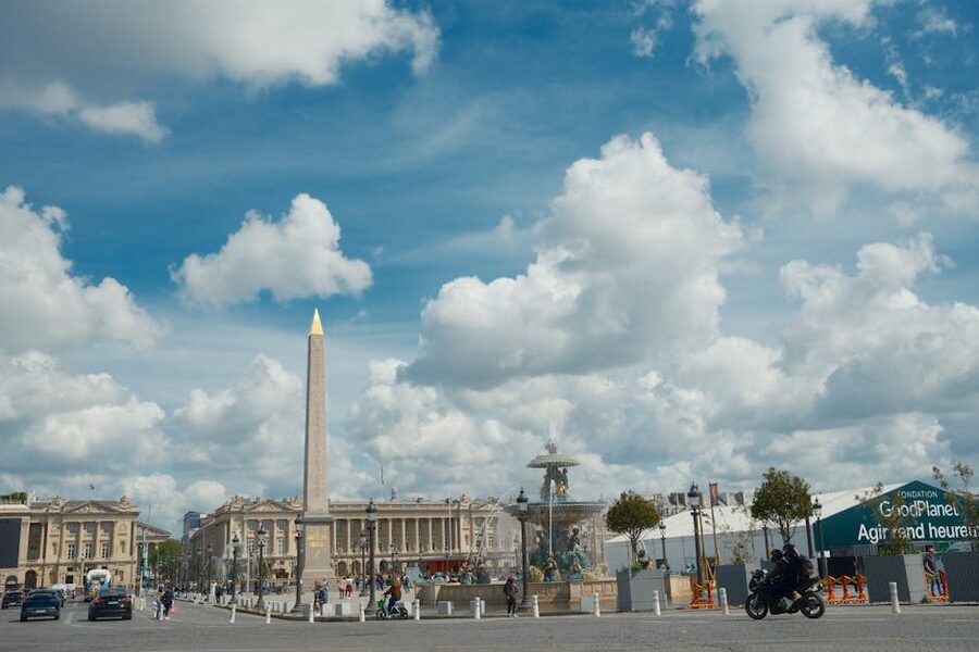 Obelisk at Place de la Concorde in Paris under daylight