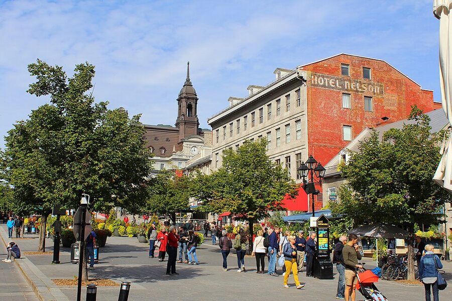 Place Jacques-Cartier cobblestone square in Old Montreal